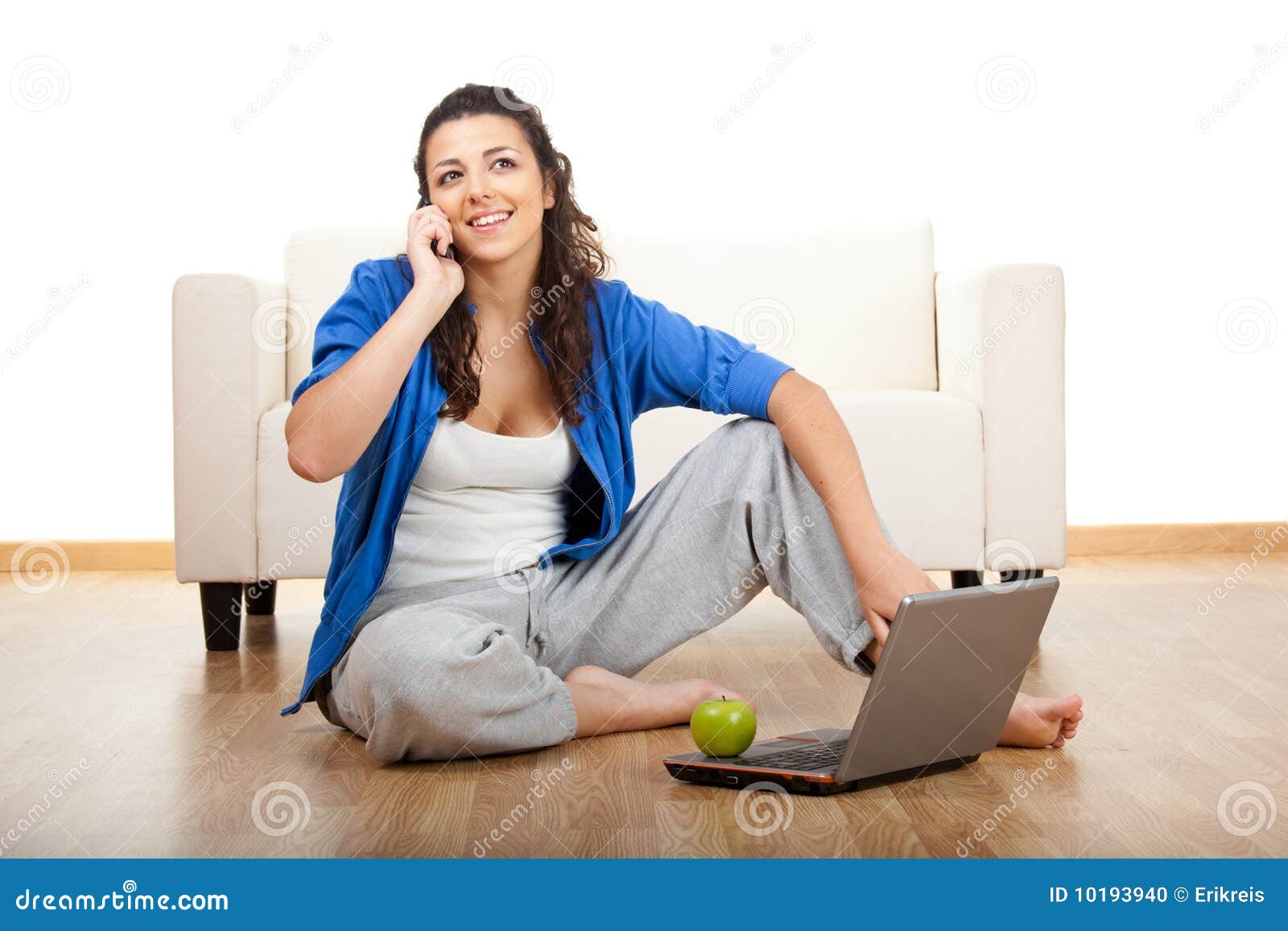 Happy phone call stock photo. Image of modern, internet - 10193940