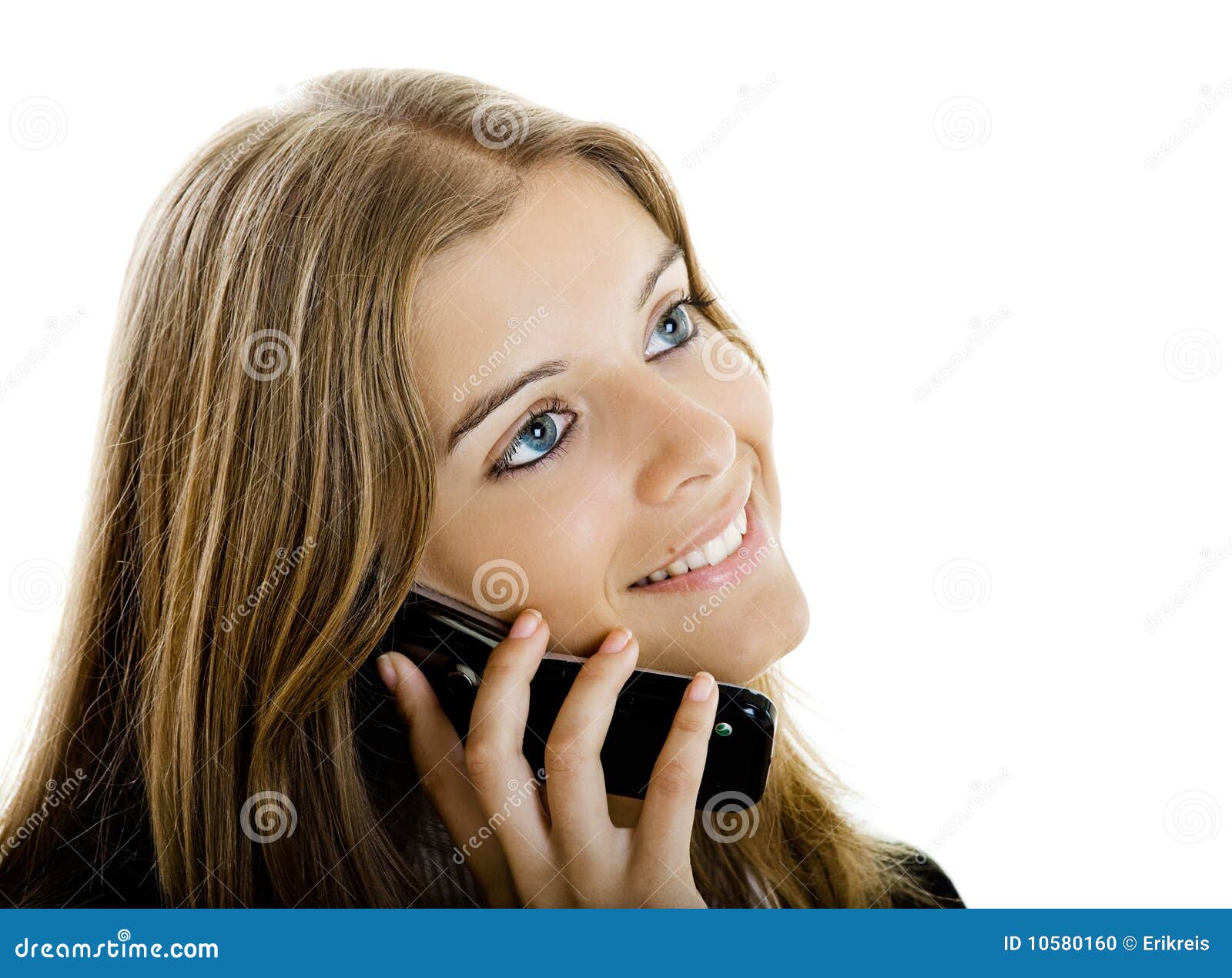 Happy Phone Call stock photo. Image of cell, beautiful - 10580160