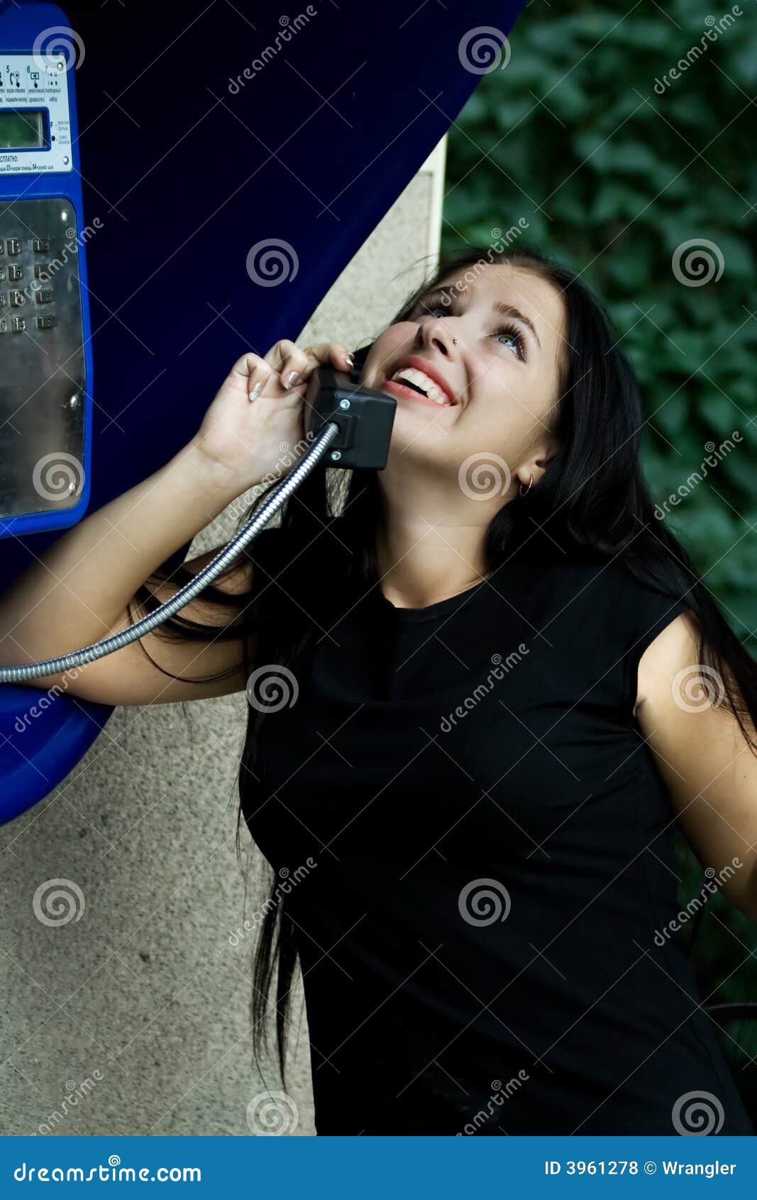 Happy phone call. stock photo. Image of teeth, adult, smile - 3961278