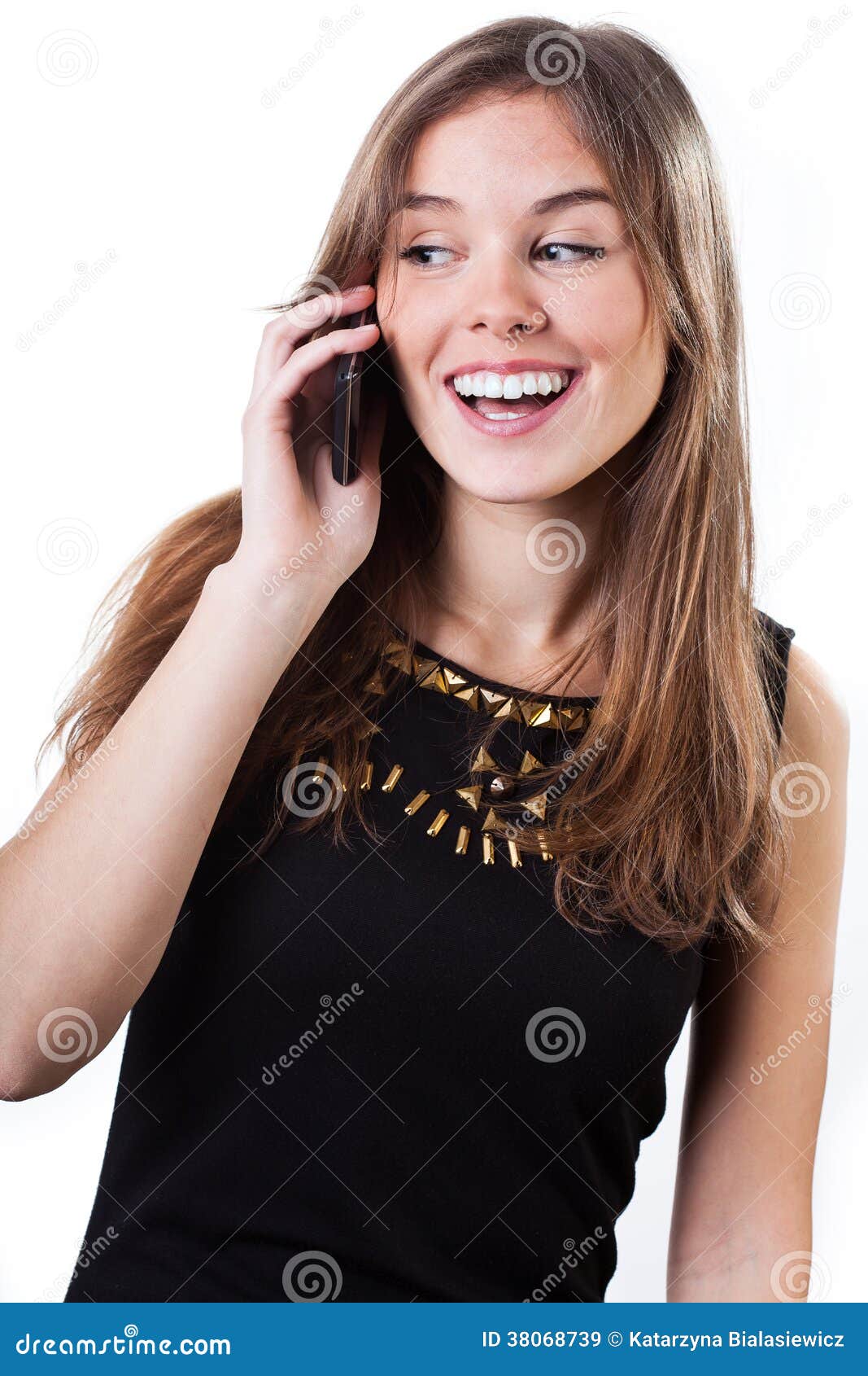 Happy phone call stock image. Image of happiness, attractive - 38068739