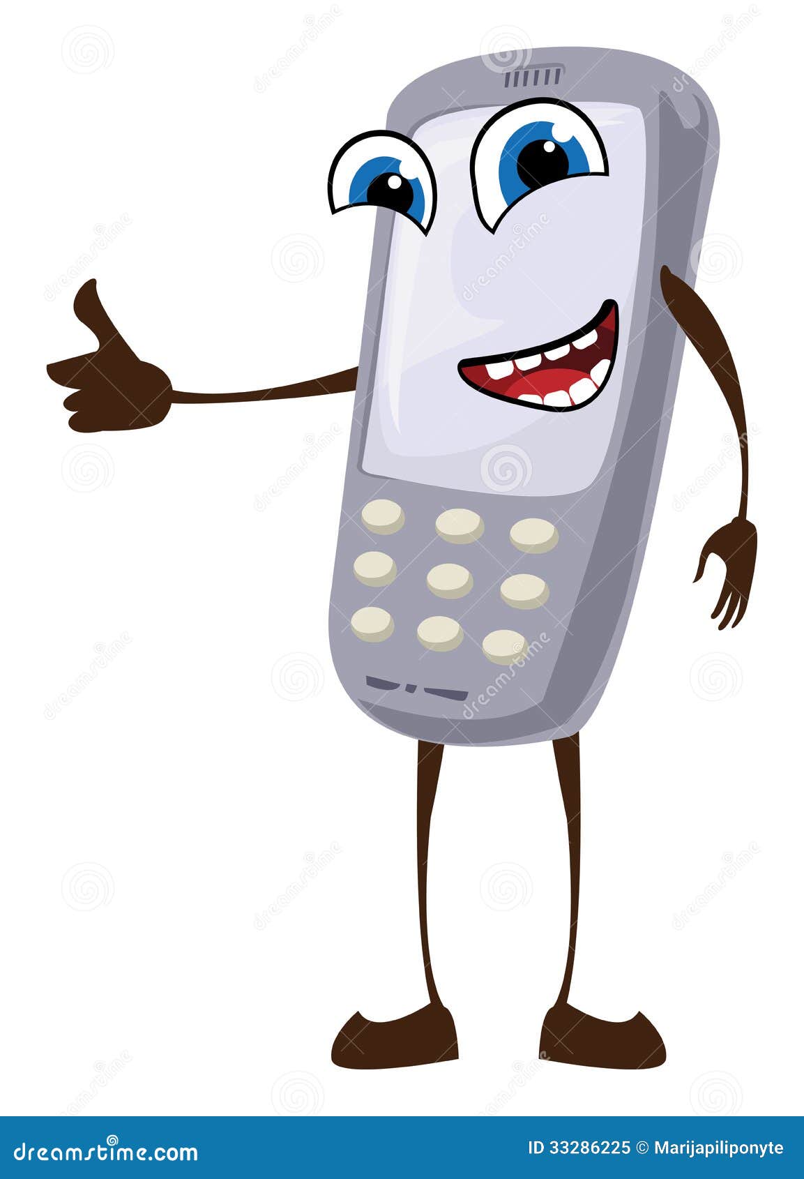 Happy phone stock illustration. Illustration of mouth - 33286225