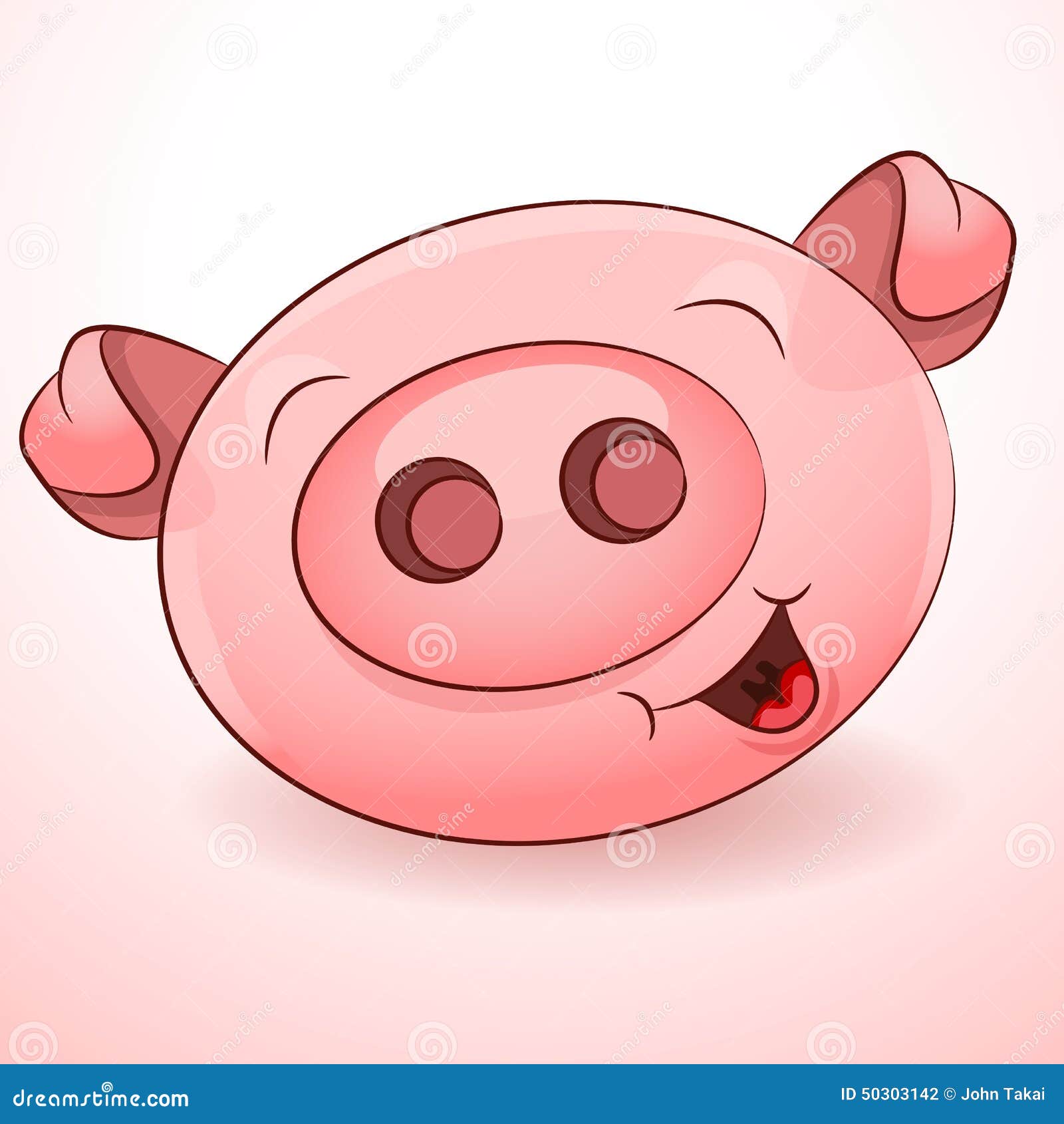 Happy Pig Icon stock vector. Illustration of smiling - 50303142
