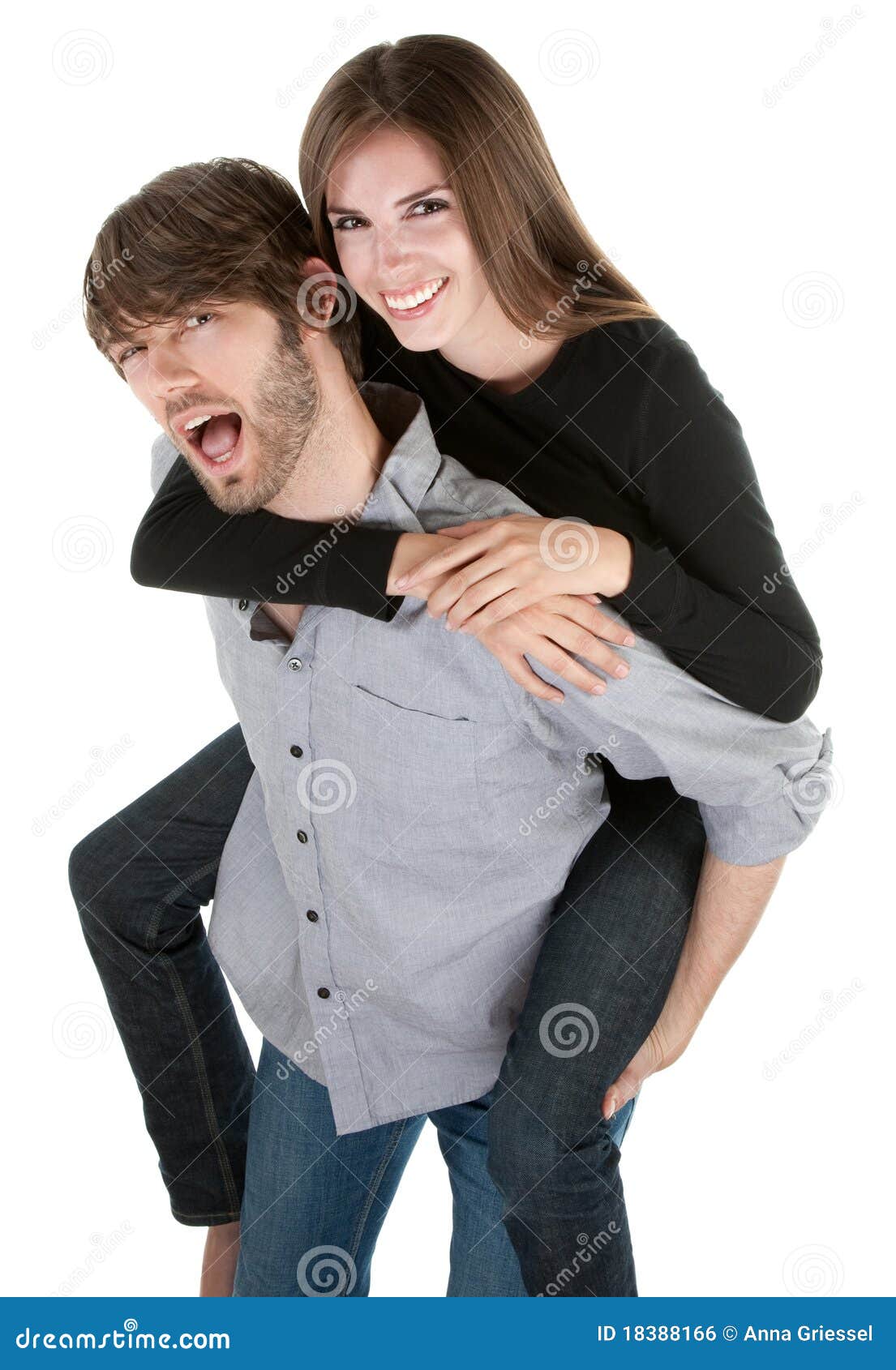 Happy Piggybacking stock photo. Image of cute, carry - 18388166