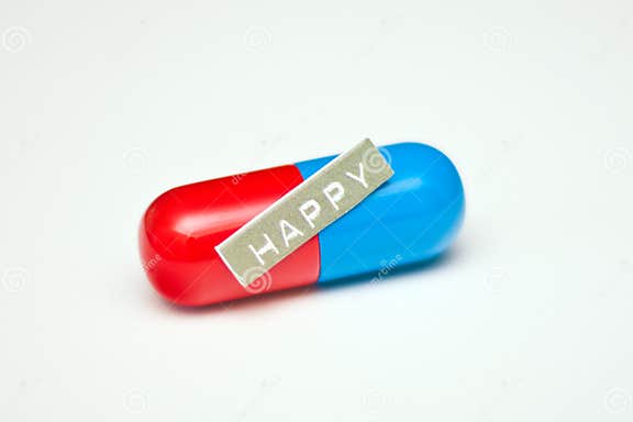 Happy Pill for Depression or Anxiety Stock Photo - Image of dosage ...