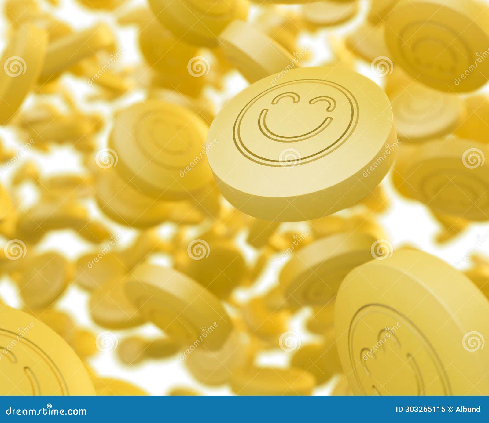 Happy Pills Falling stock illustration. Illustration of smile - 303265115
