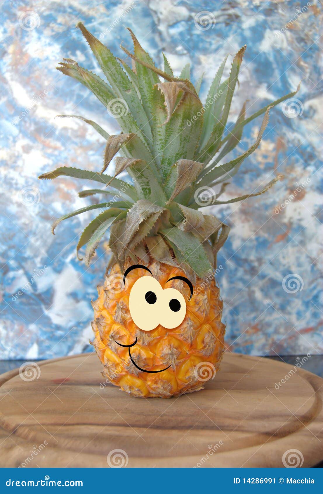 Happy pineapple stock image. Image of mouth, holiday - 14286991
