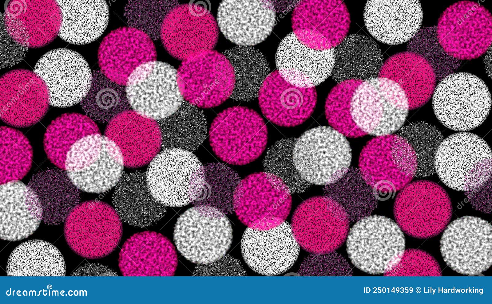 Happy Pink. Rose-pink, White and Gray Circles of Different Textures ...