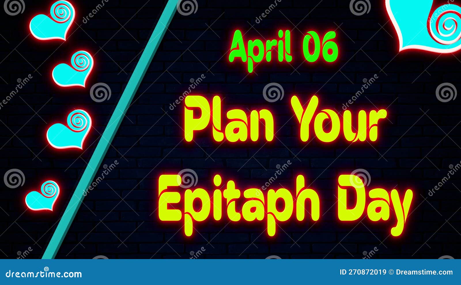 Happy Plan Your Epitaph Day, April 06. Calendar Of April Retro Text ... Happy Plan Your Epitaph Day, April 06. Calendar Of April Retro Text ...
