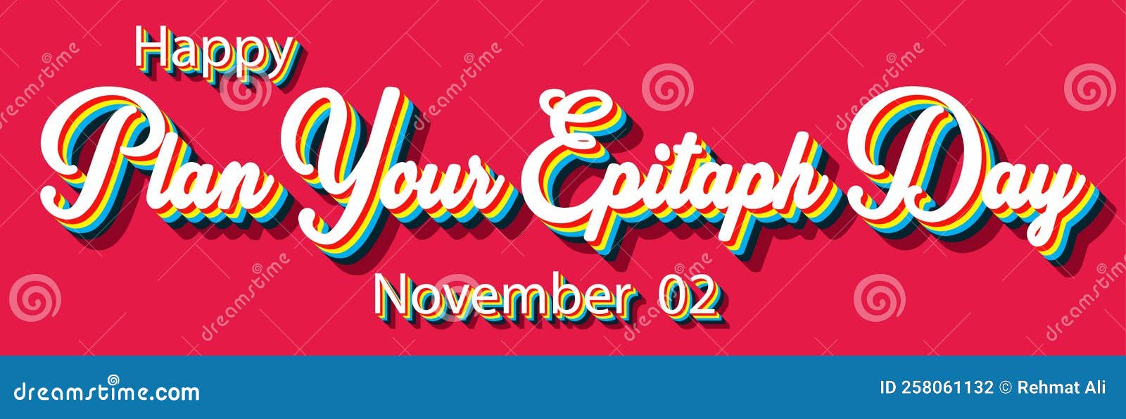Happy Plan Your Epitaph Day, November 02. Calendar of November Retro ...