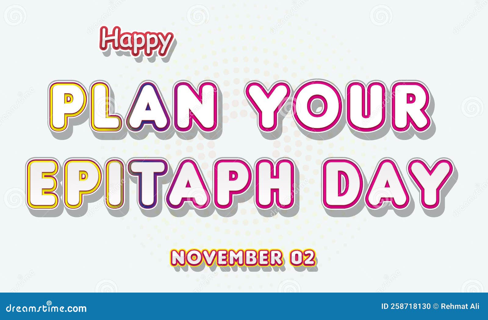 Happy Plan Your Epitaph Day, April 06. Calendar Of April Neon Text ...