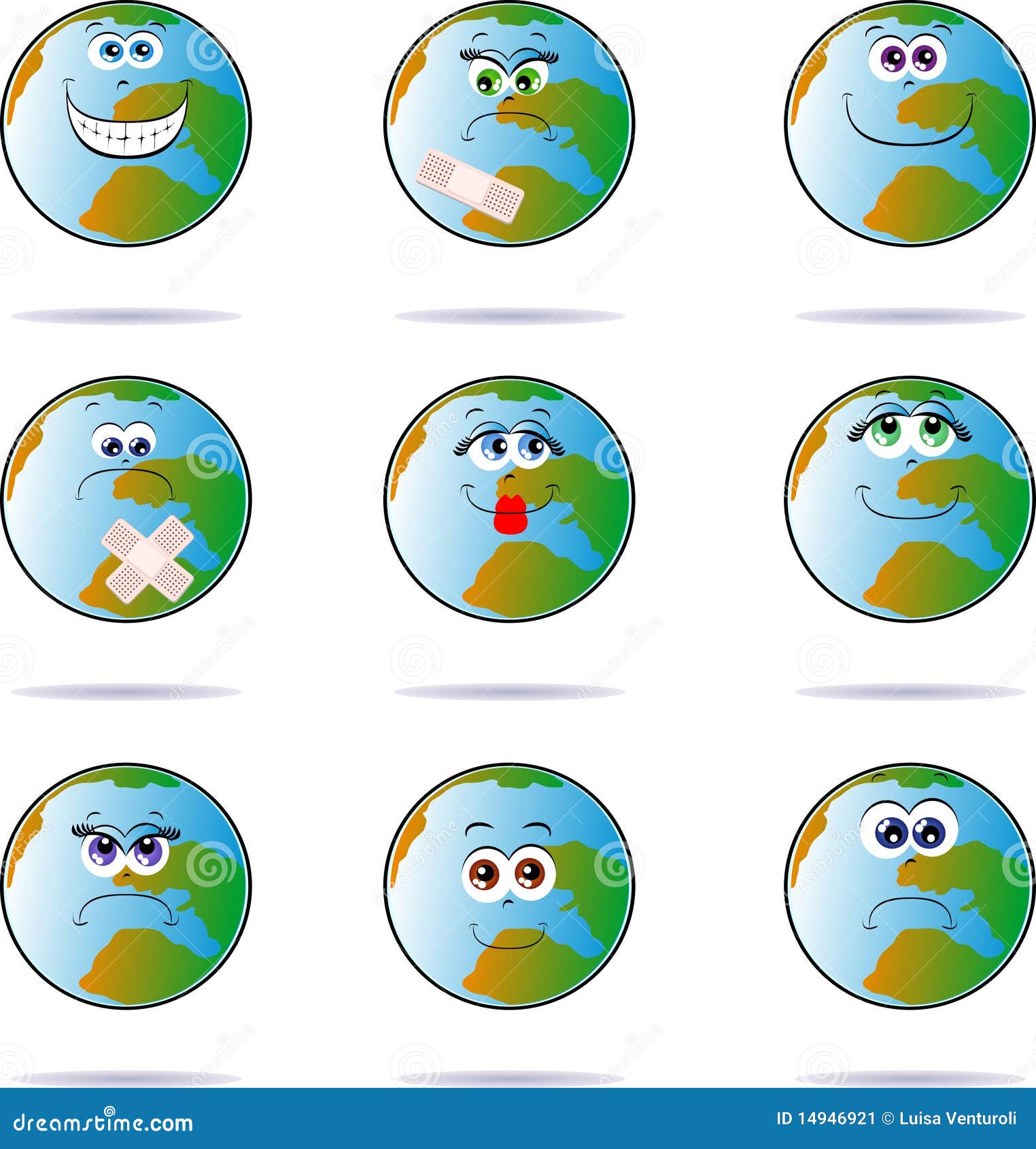 Happy planet stock vector. Illustration of icon, cartoon - 14946921