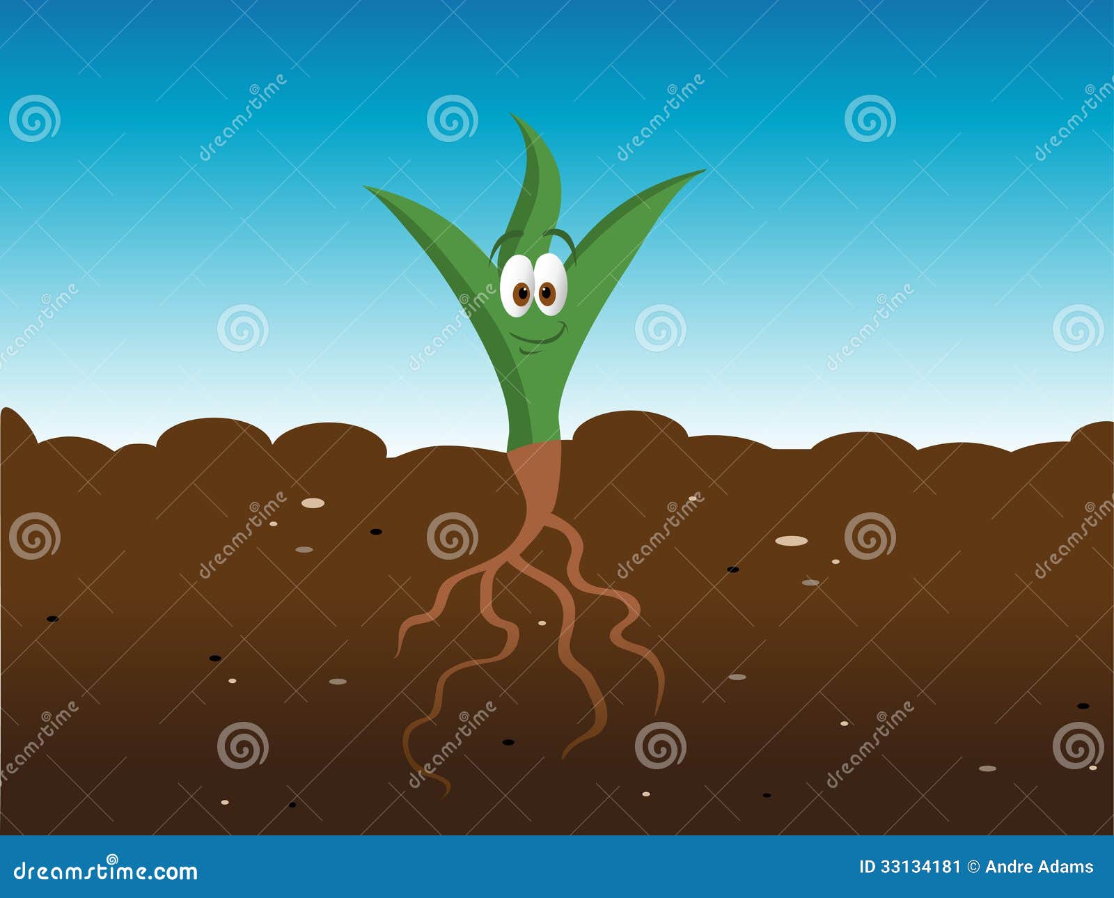 Happy plant stock vector. Illustration of plant, green - 33134181