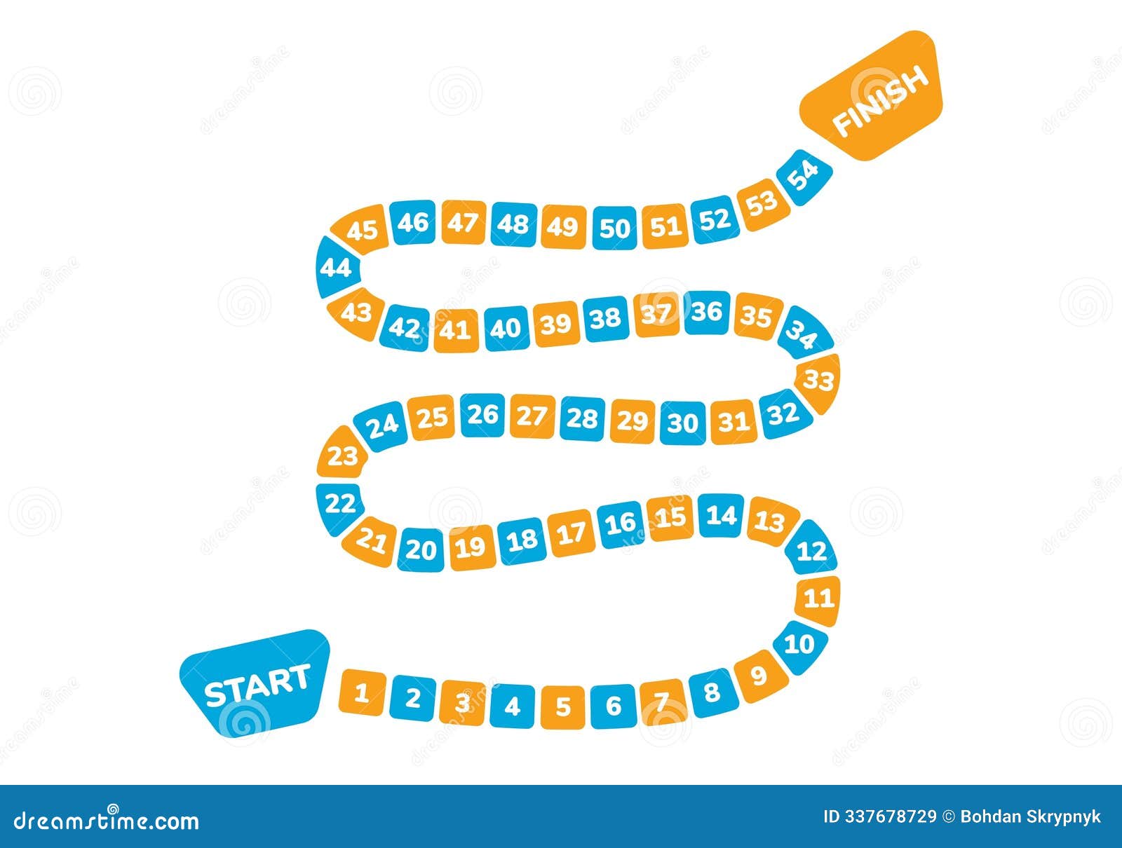 Happy Platform Game for Children with Numbers. Stock Illustration ...