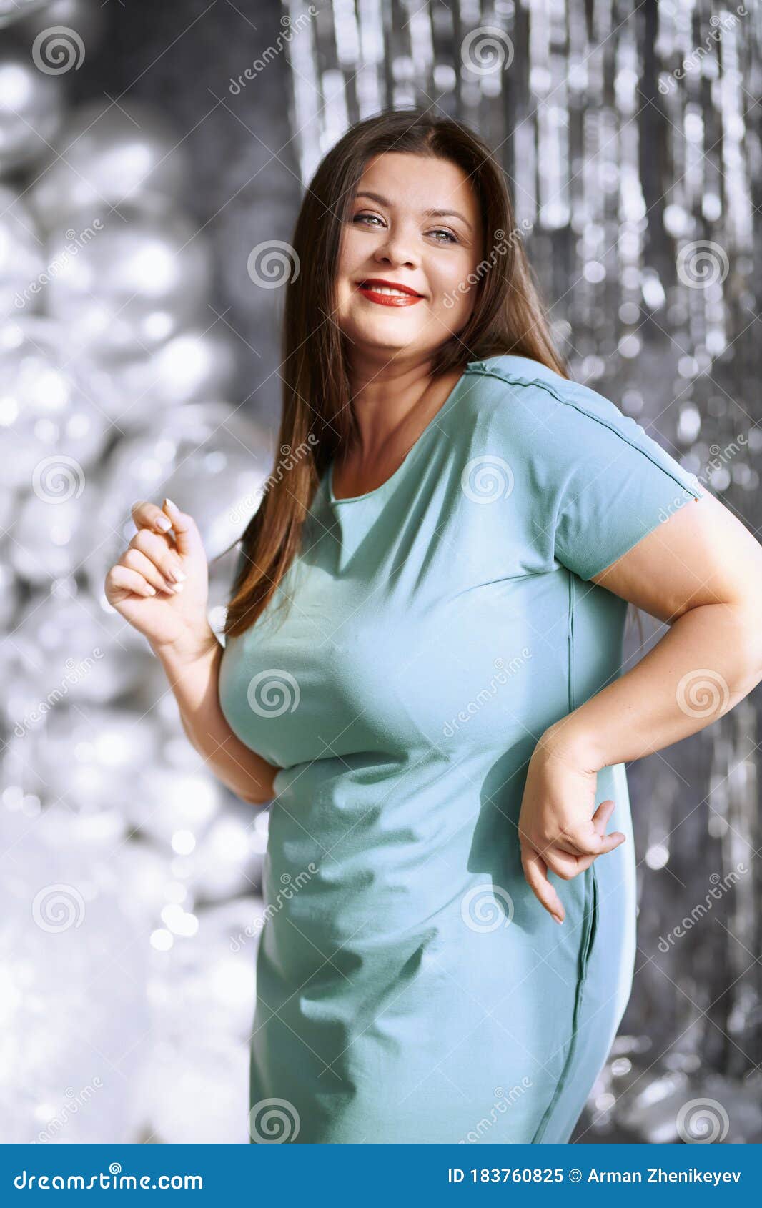 Happy Plus Size Woman Dancing Stock Image - Image of lifestyle, build ...