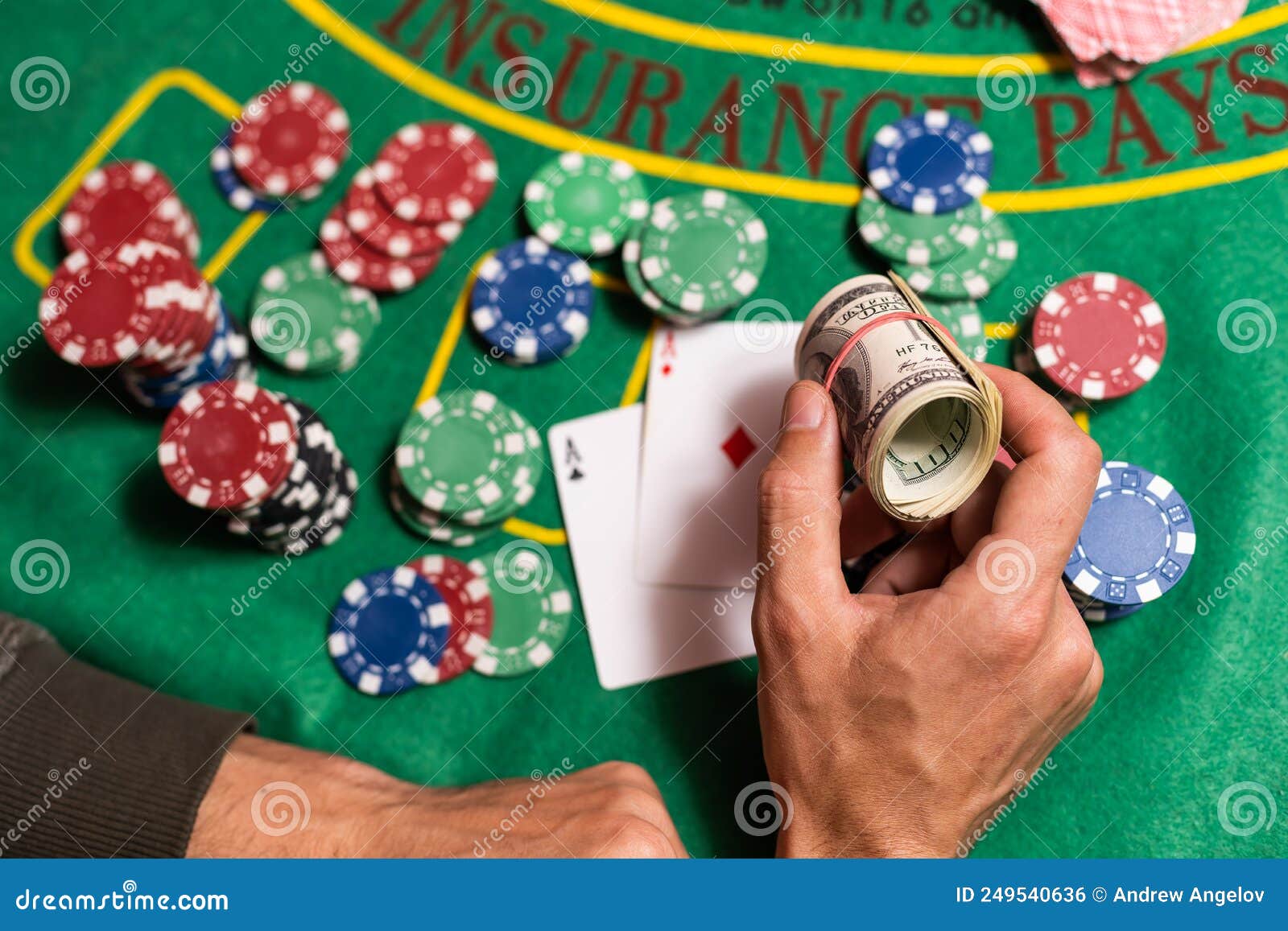 Happy Poker Player Winning and Holding Cards. Stock Photo - Image of ...
