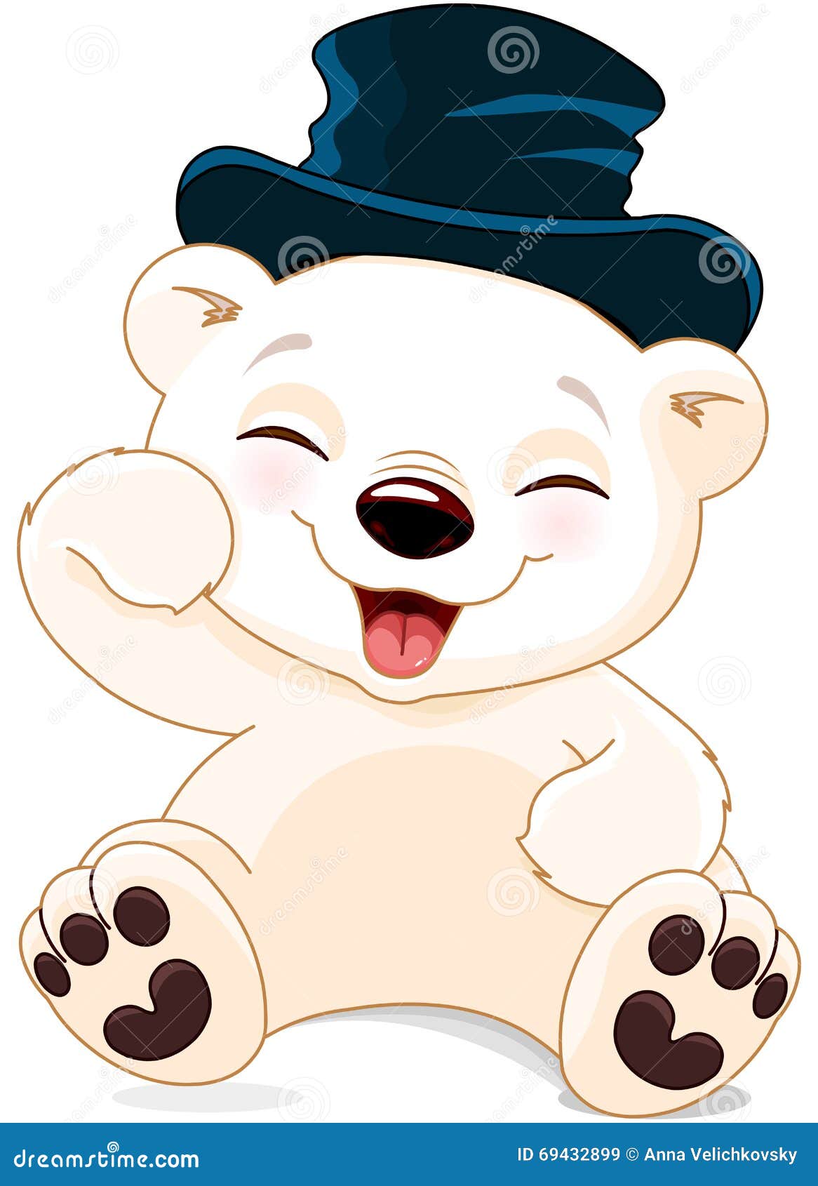 Happy Polar Bear stock vector. Illustration of arctic - 69432899