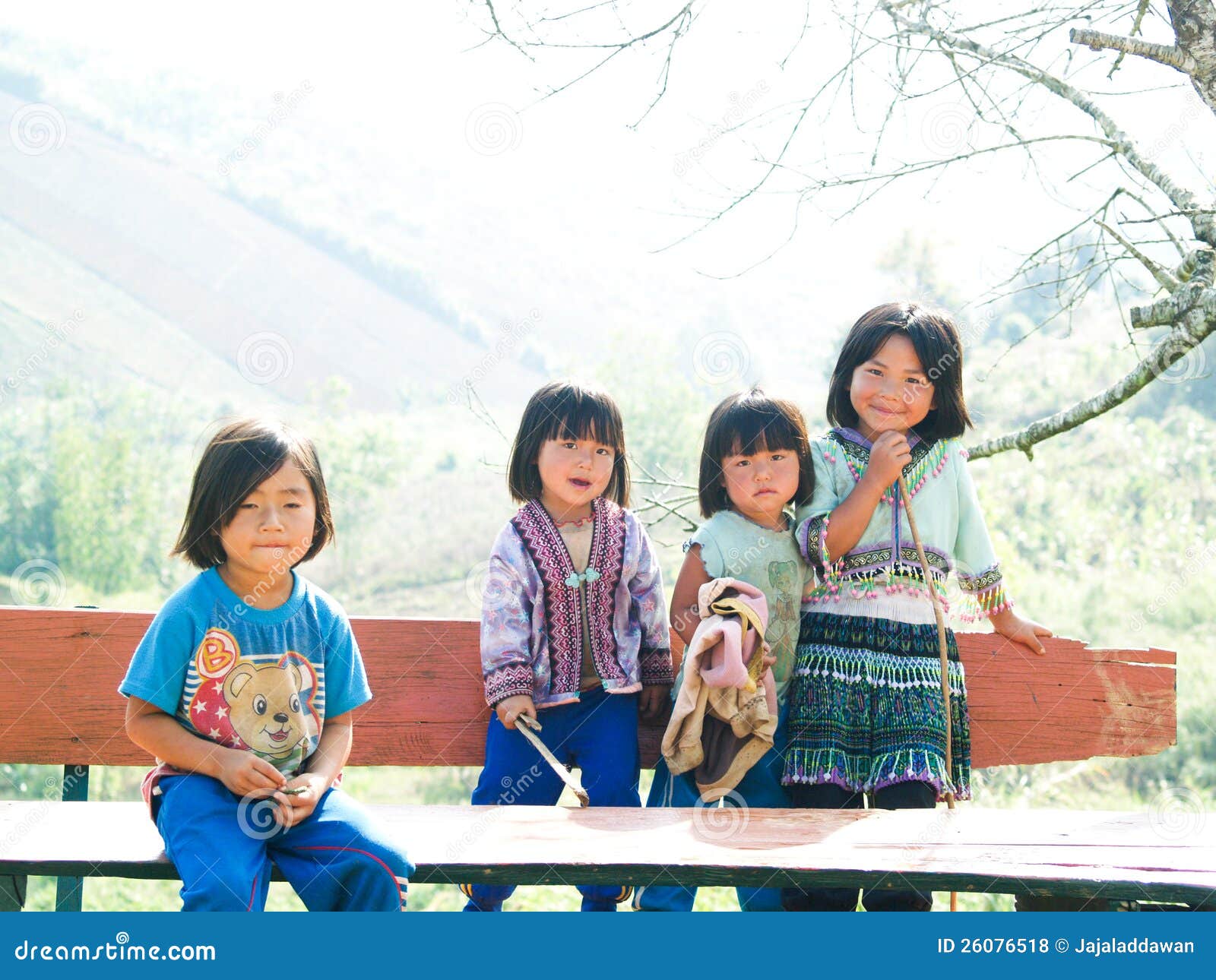 Happy Poor Children editorial stock photo. Image of thailand - 26076518