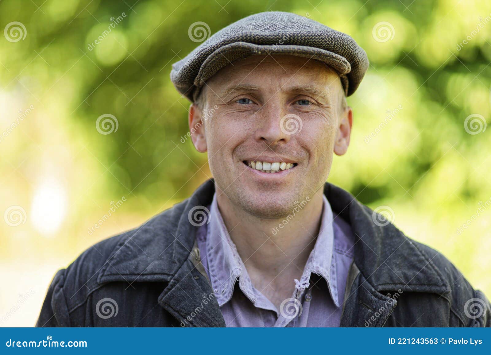 Happy Poor Man. the Man is Smiling Stock Image - Image of positive ...
