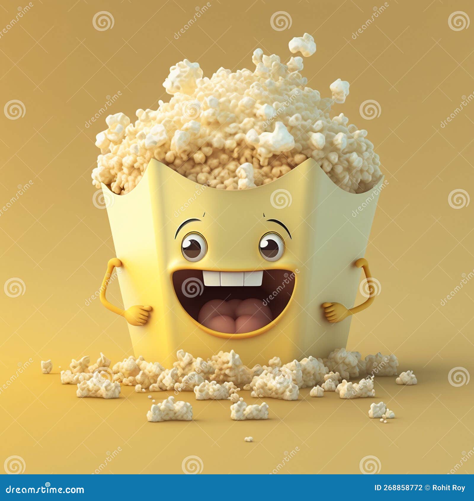 Popcorn Character With Coins Stock Photography | CartoonDealer.com ...
