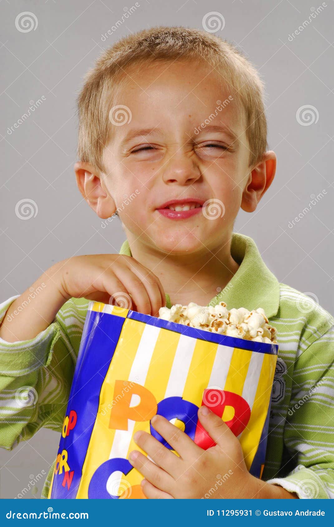 Happy popcorns. stock image. Image of enjoy, funny, appetizing - 11295931