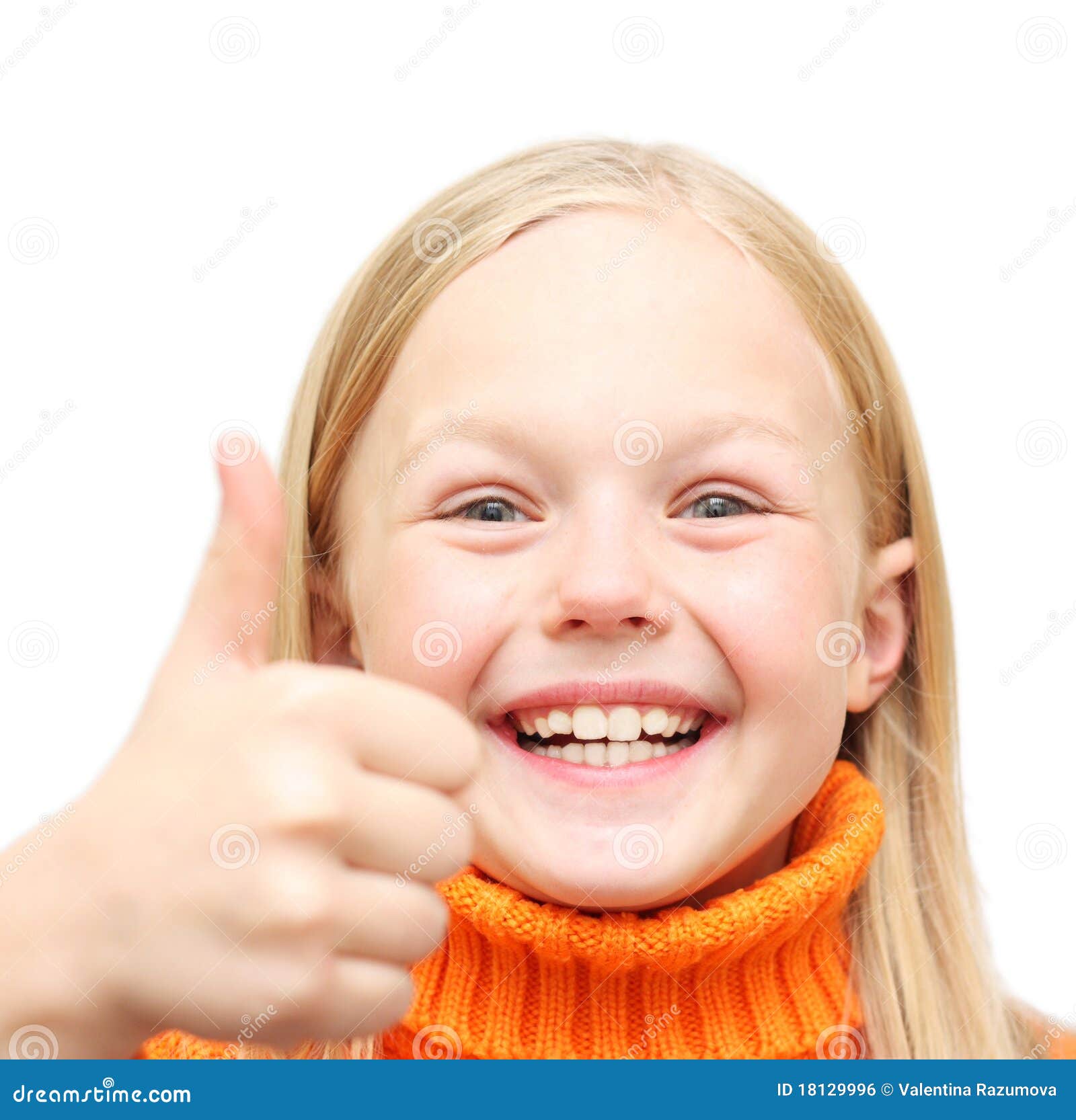 Happy, Positive, Smiling, Confident Woman On Plain Background Stock ...