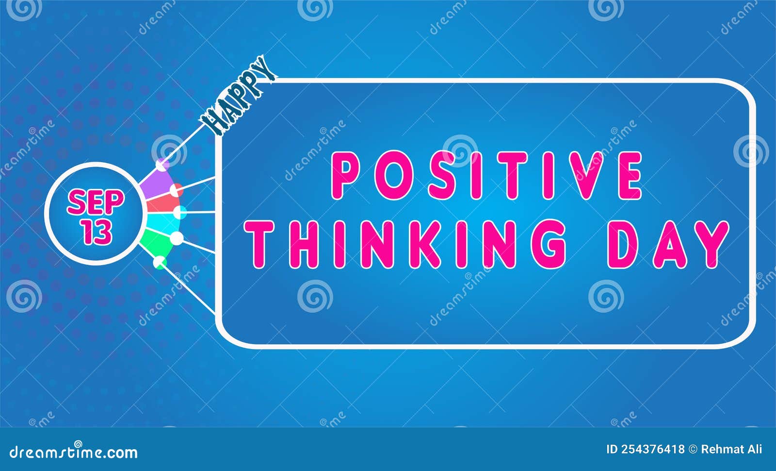 Happy Positive Thinking Day, September 13. Calendar of September Text ...