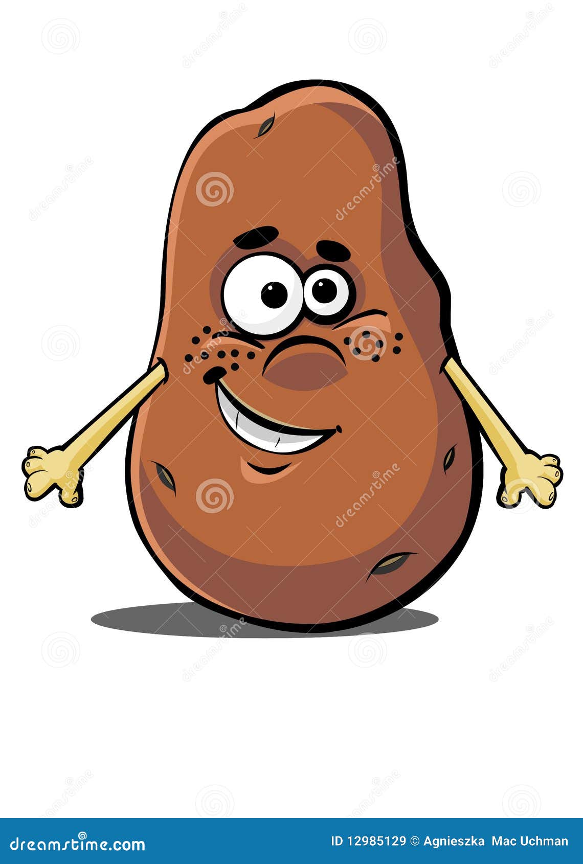 Happy Potato Cartoon Vector | CartoonDealer.com #8320721