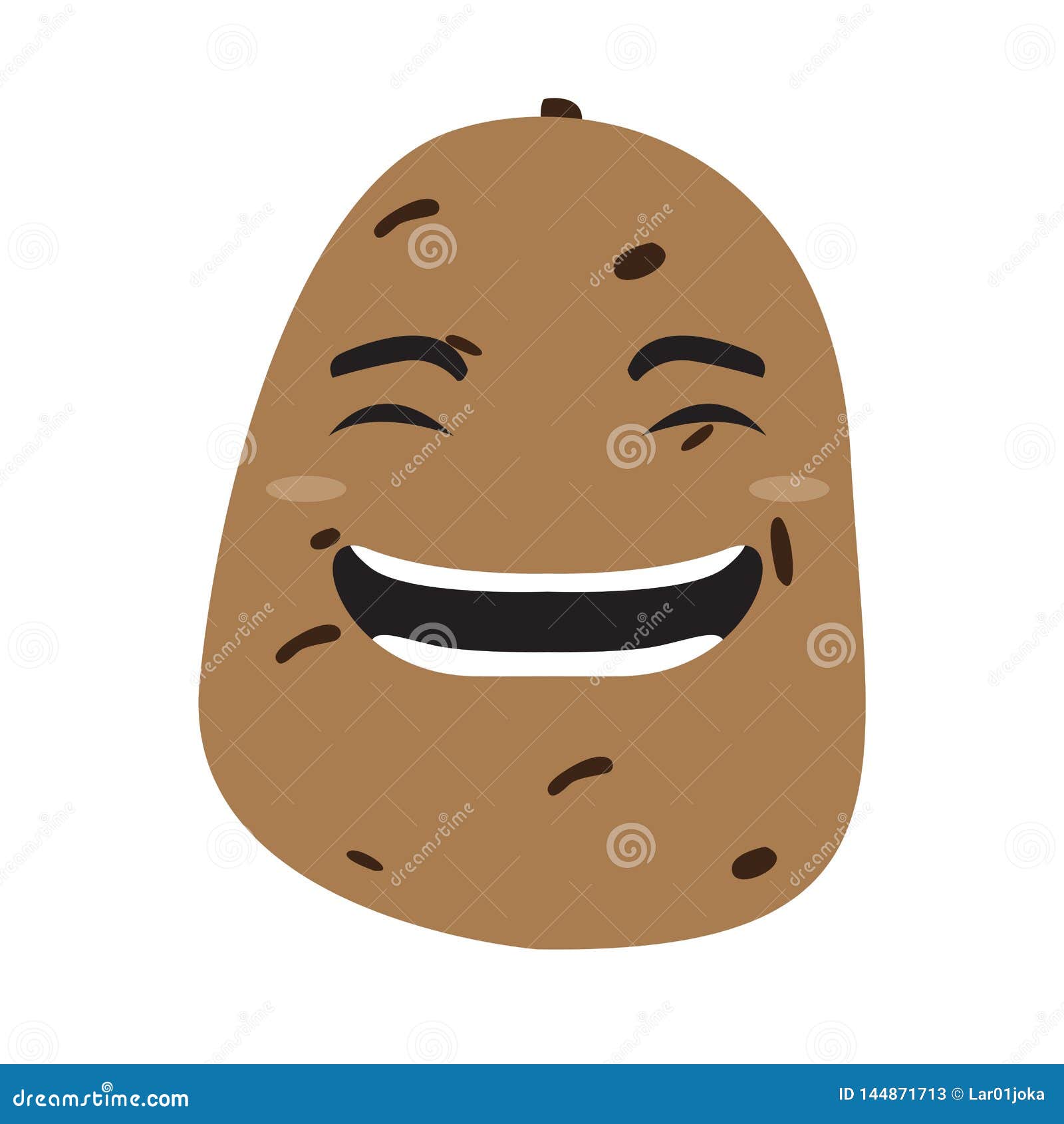 Happy potato cartoon stock vector. Illustration of health - 144871713