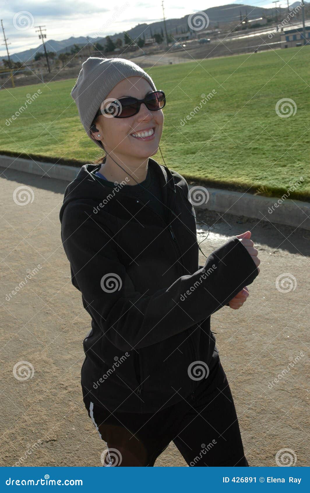 Happy Power Walker stock image. Image of happy, adult, cold - 426891