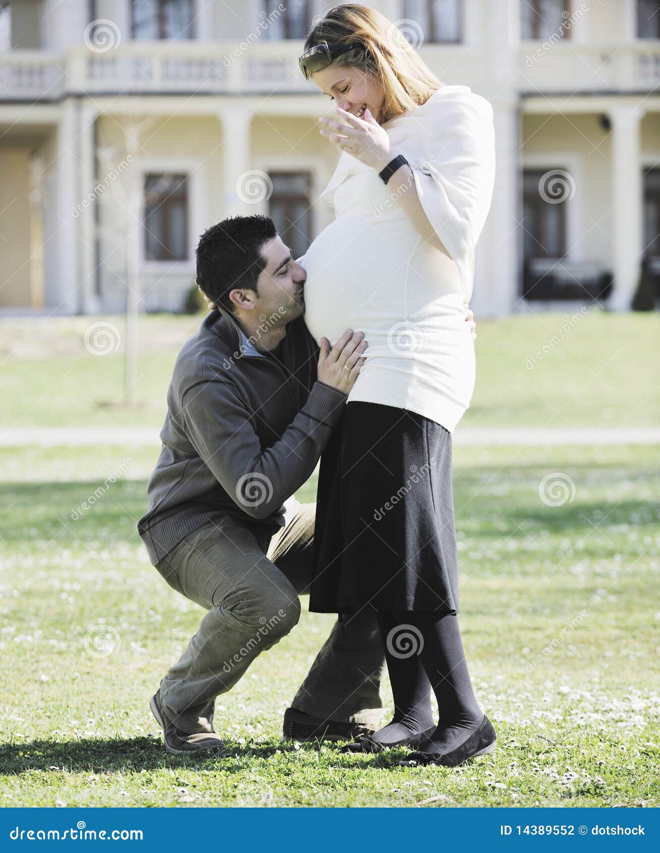 Happy pregnancy stock photo. Image of parent, people - 14389552