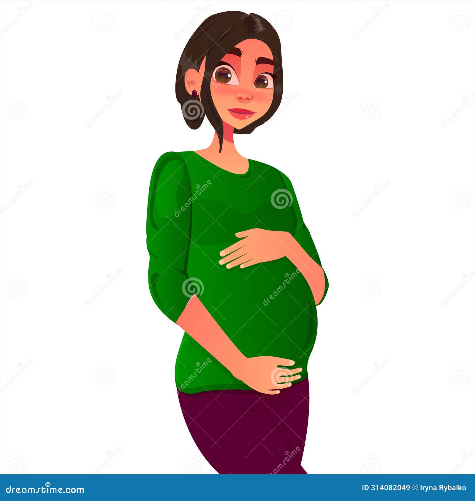 Happy Pregnant Woman Is Ready To Become A Mother Pregnant Woman In A
