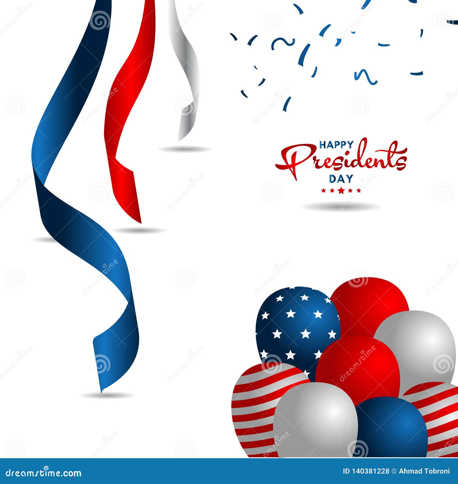 Happy Presidents Day Vector Template Design Illustration Stock Vector ...