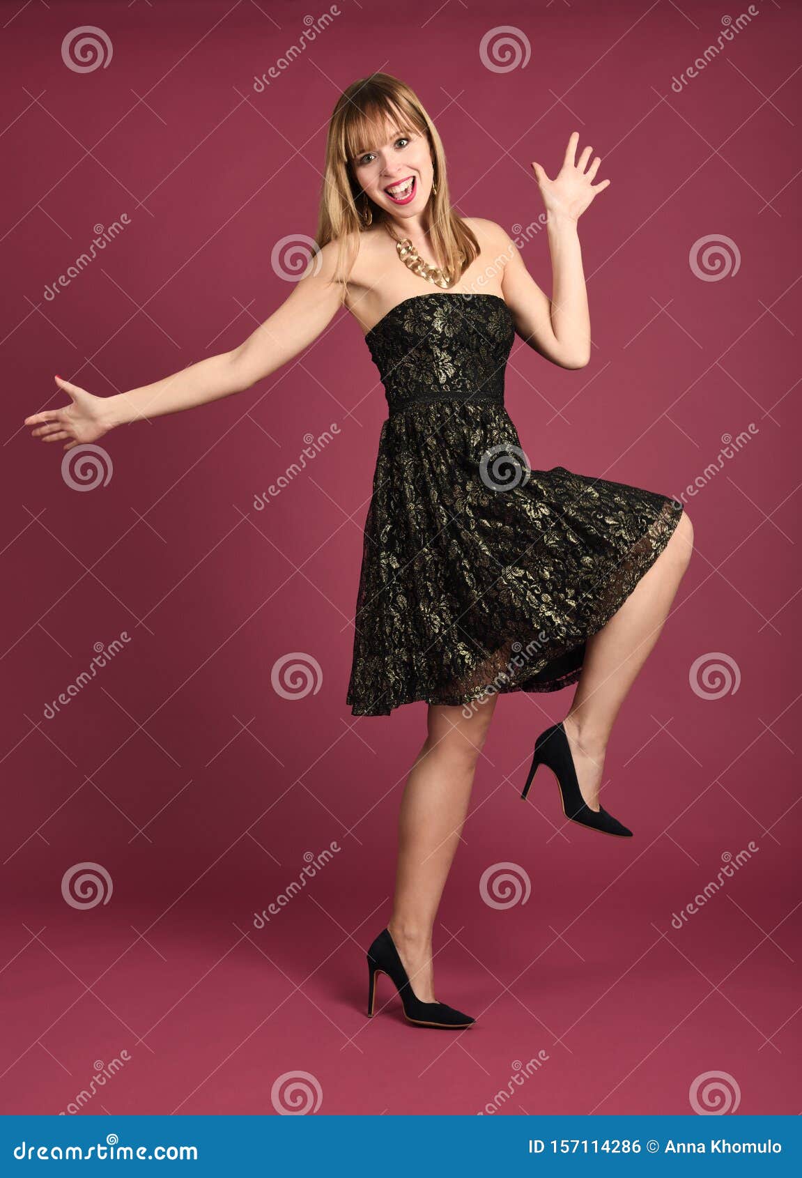 Happy pretty girl stock photo. Image of girl, elegant - 157114286