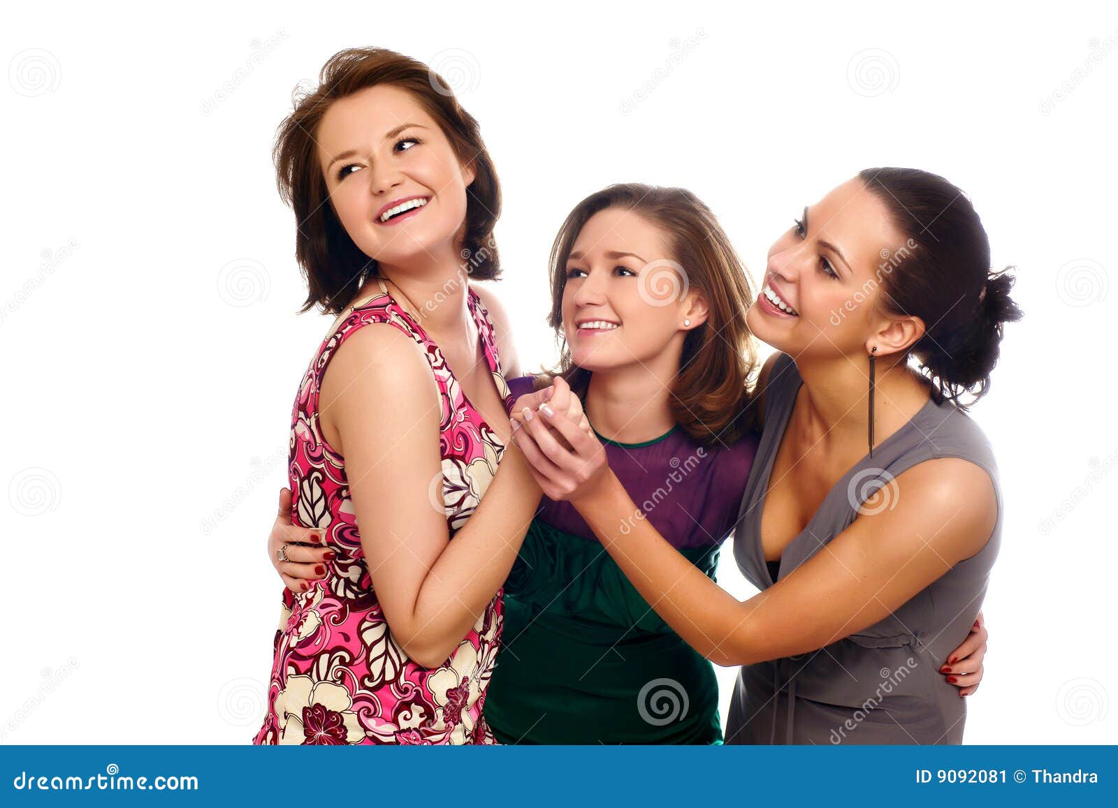 Happy Pretty Laughing Girls Stock Image - Image of casual, sale: 9092081