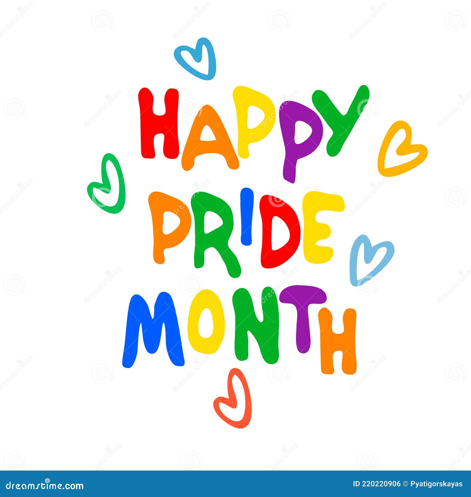 Happy Pride Month Annual Sexual Diversity Celebrations Logo Rainbow