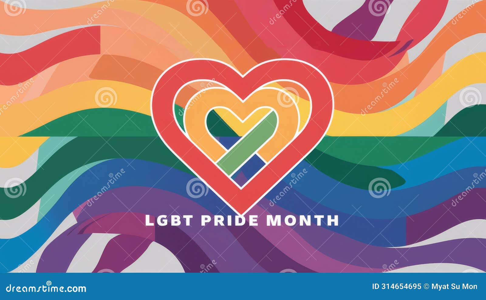 Happy Pride Month Poster Design Stock Illustration - Illustration of ...