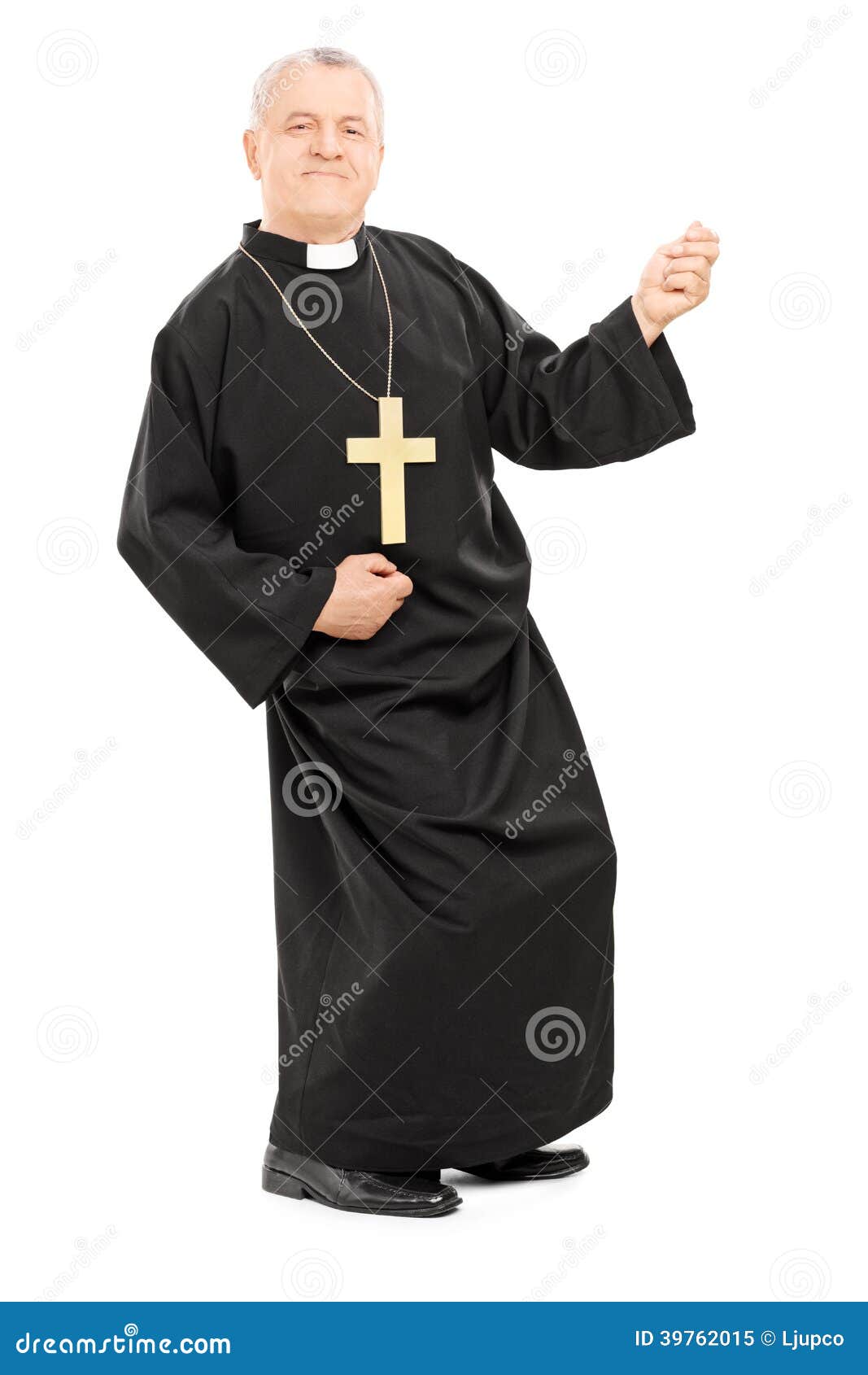 Happy Priest Playing Air Guitar Stock Photo - Image: 39762015