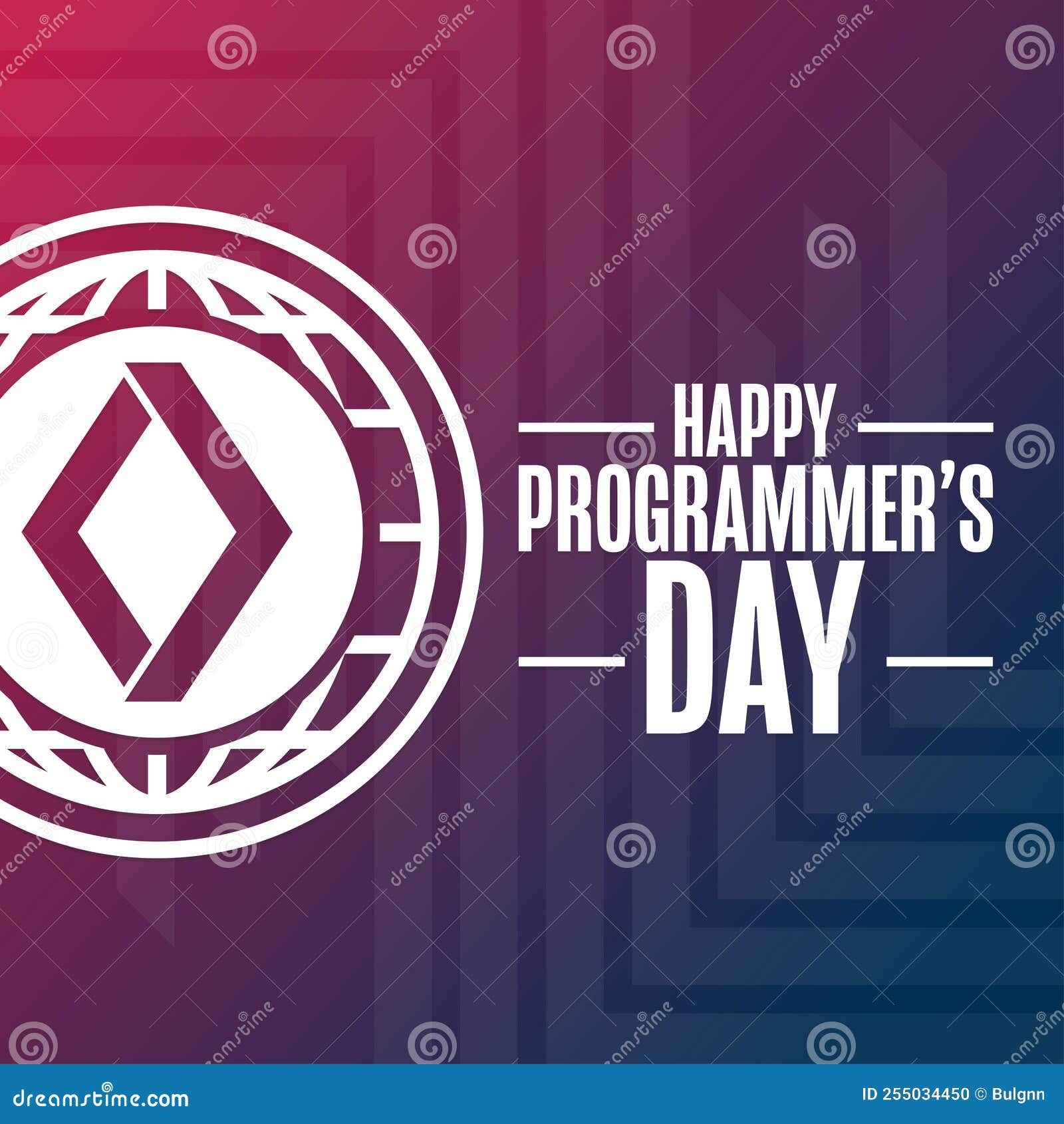 Happy Programmers Day Holiday Concept Template For Background Banner