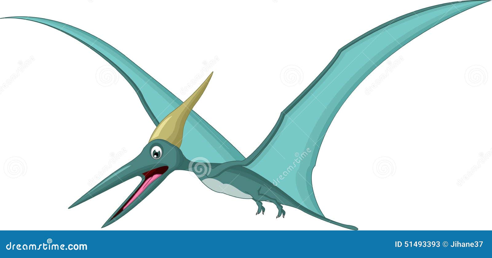 Happy pterodactyl cartoon stock illustration. Illustration of cheerful ...