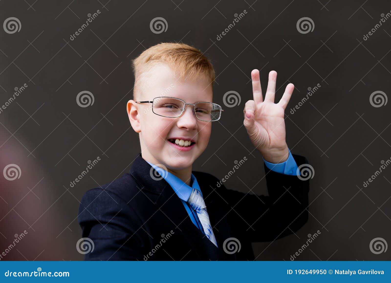 Happy Pupil Takes a Selfie stock photo. Image of horizontal - 192649950