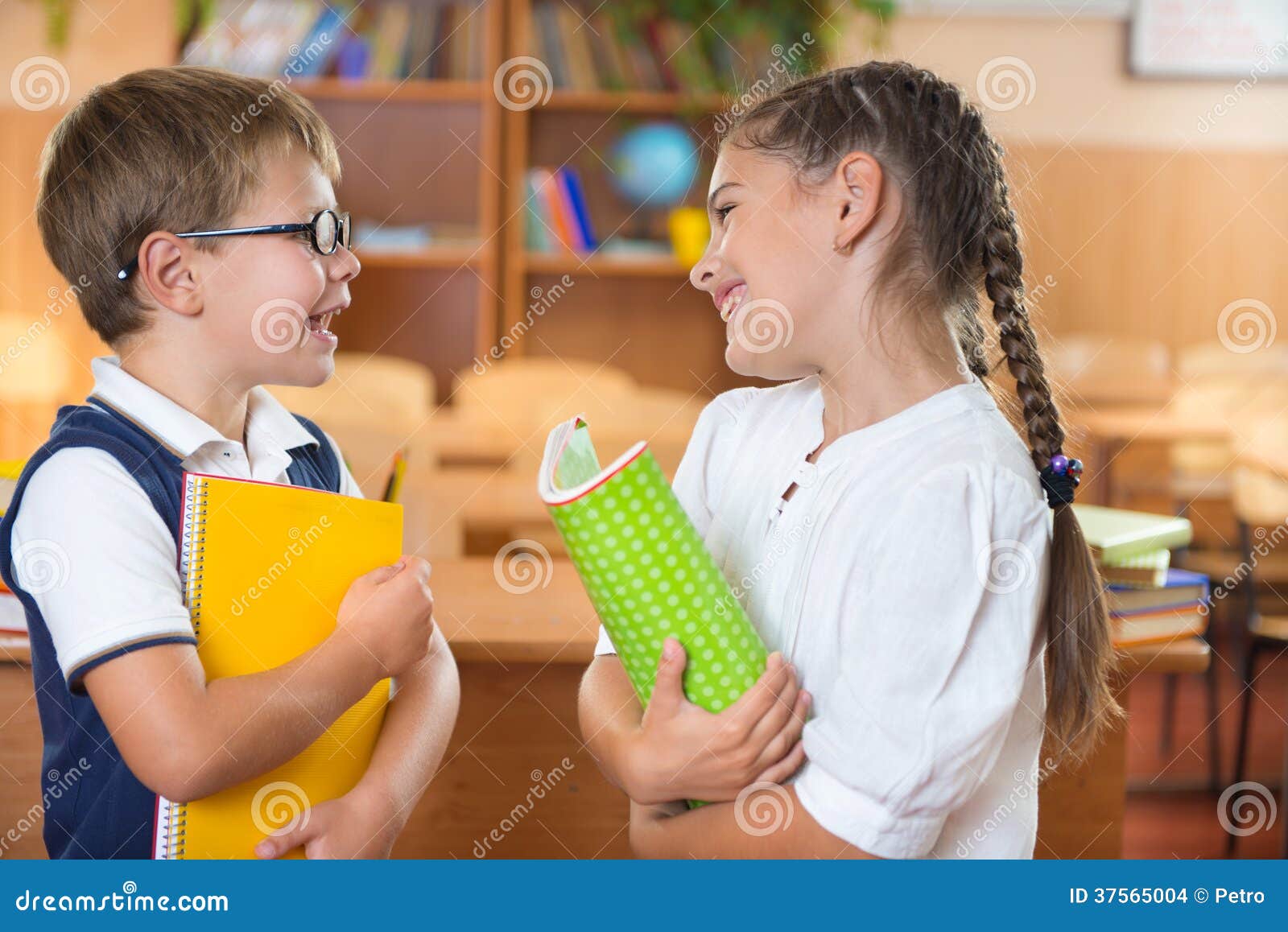 Happy pupils at school stock photo. Image of people, cheerful - 37565004