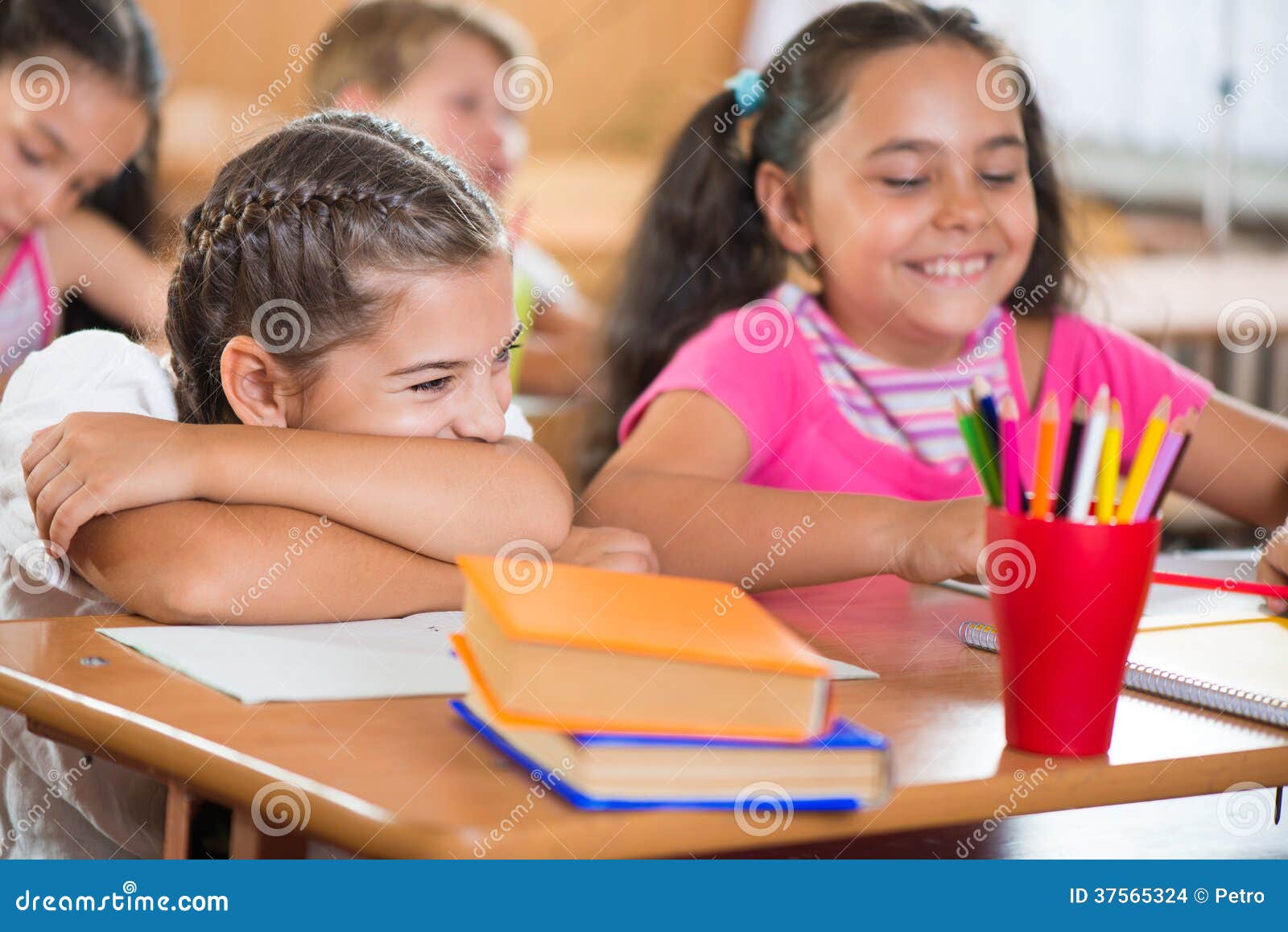 Happy pupils at school stock photo. Image of junior, kids - 37565324
