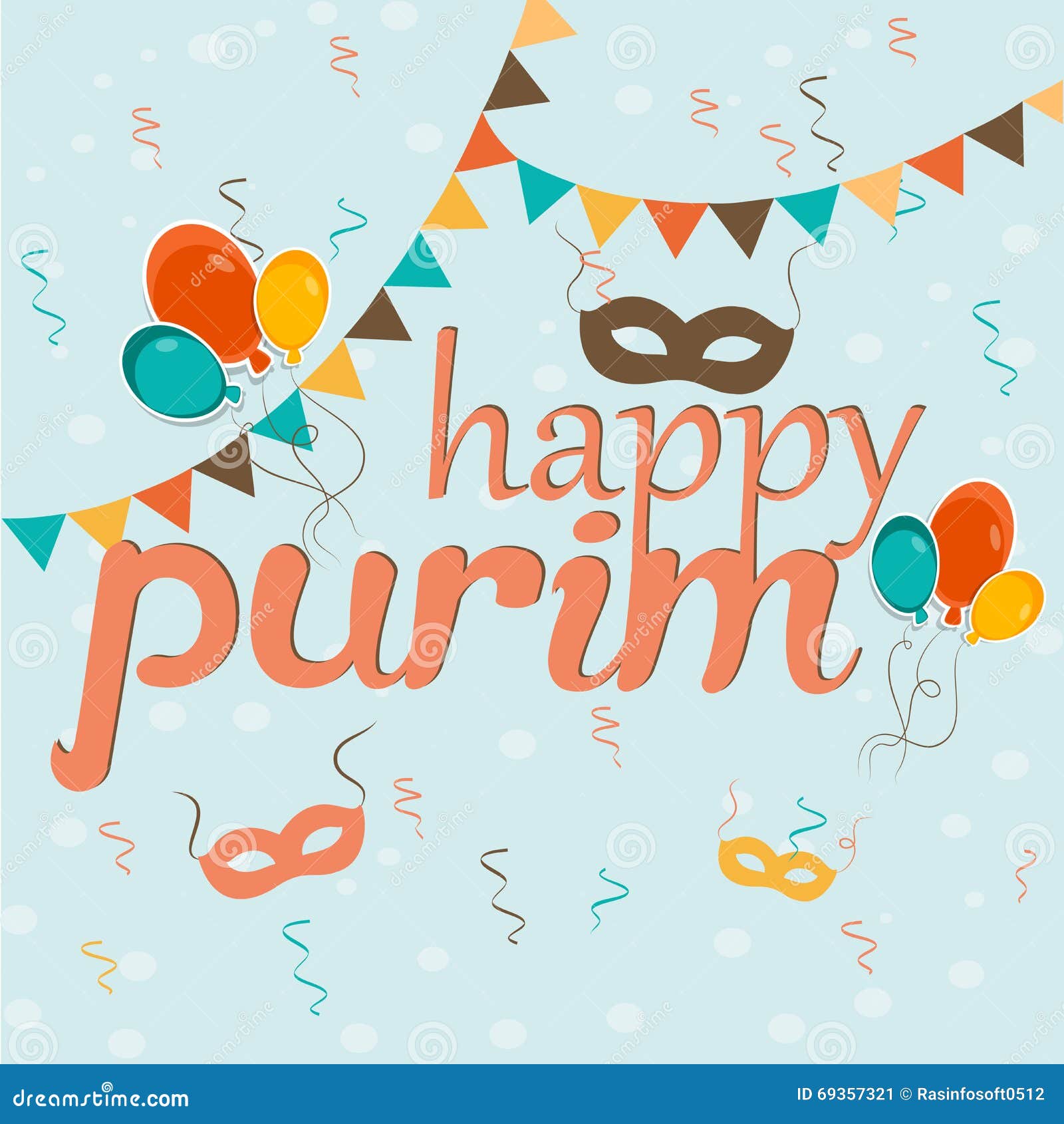 Happy Purim stock illustration. Illustration of holiday - 69357321