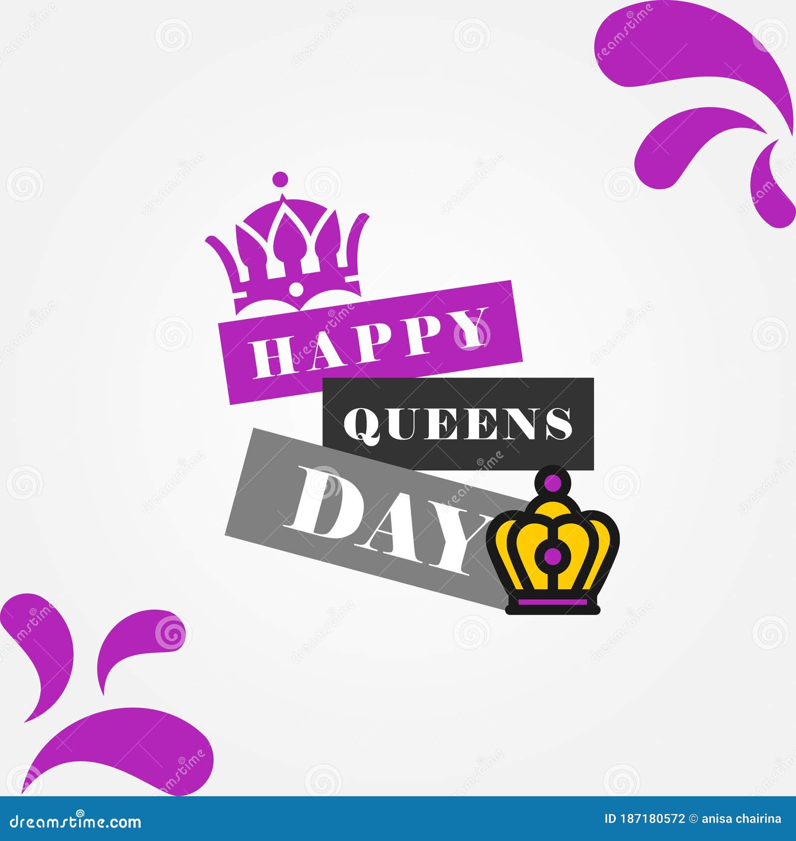 Happy Queens Day Vector Design Illustration for Celebrate Moment Stock ...