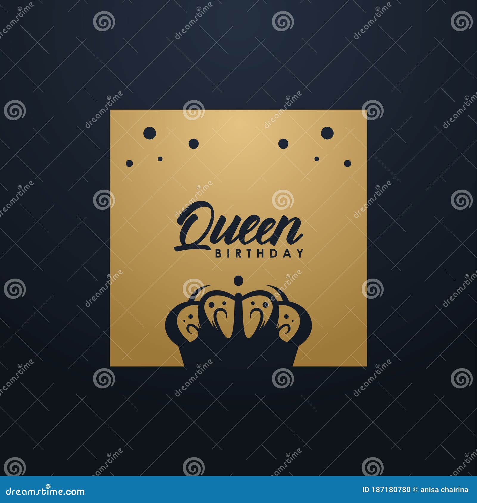 Happy Queens Day Vector Design Illustration for Celebrate Moment Stock ...