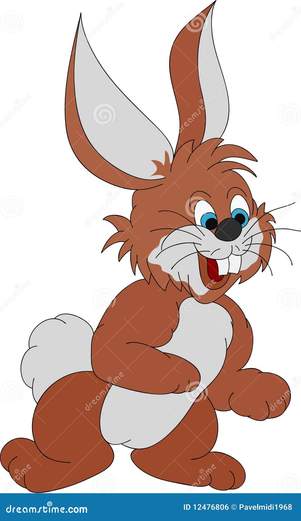 Happy Rabbit Cartoon Vector Illustration | CartoonDealer.com #45750206