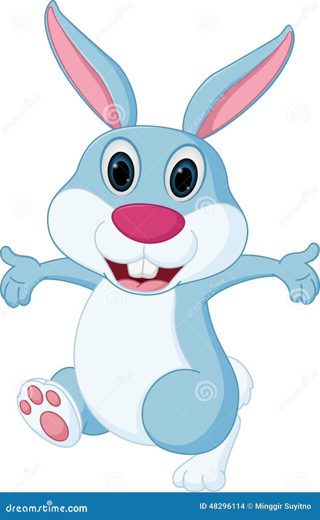 Happy rabbit cartoon stock vector. Illustration of funny - 48296114