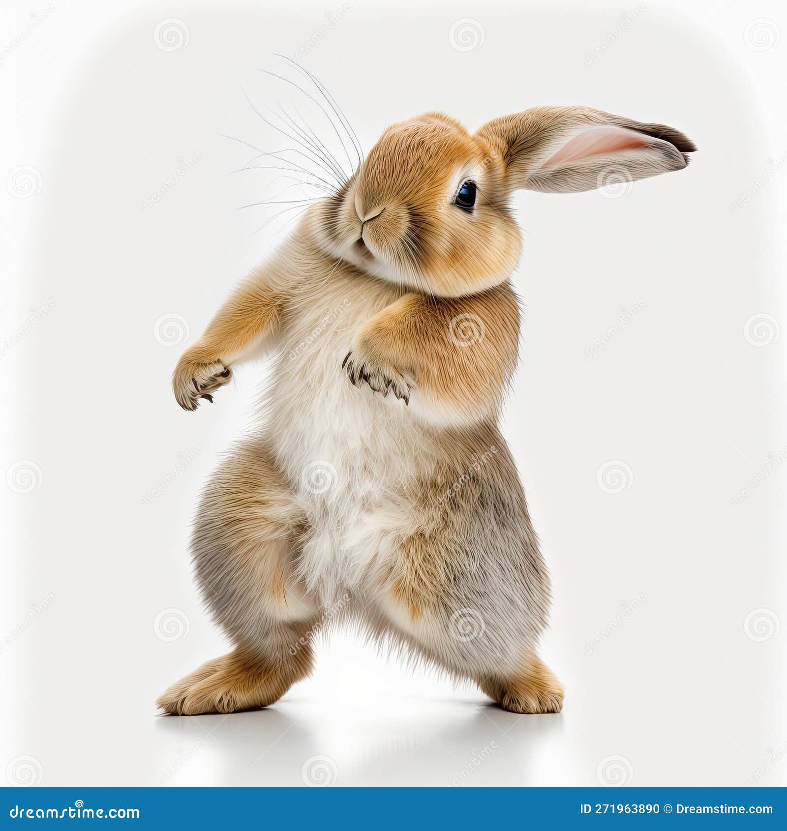 Happy Rabbit Dancing Celebrating the Internacional Dance Day Isolated ...