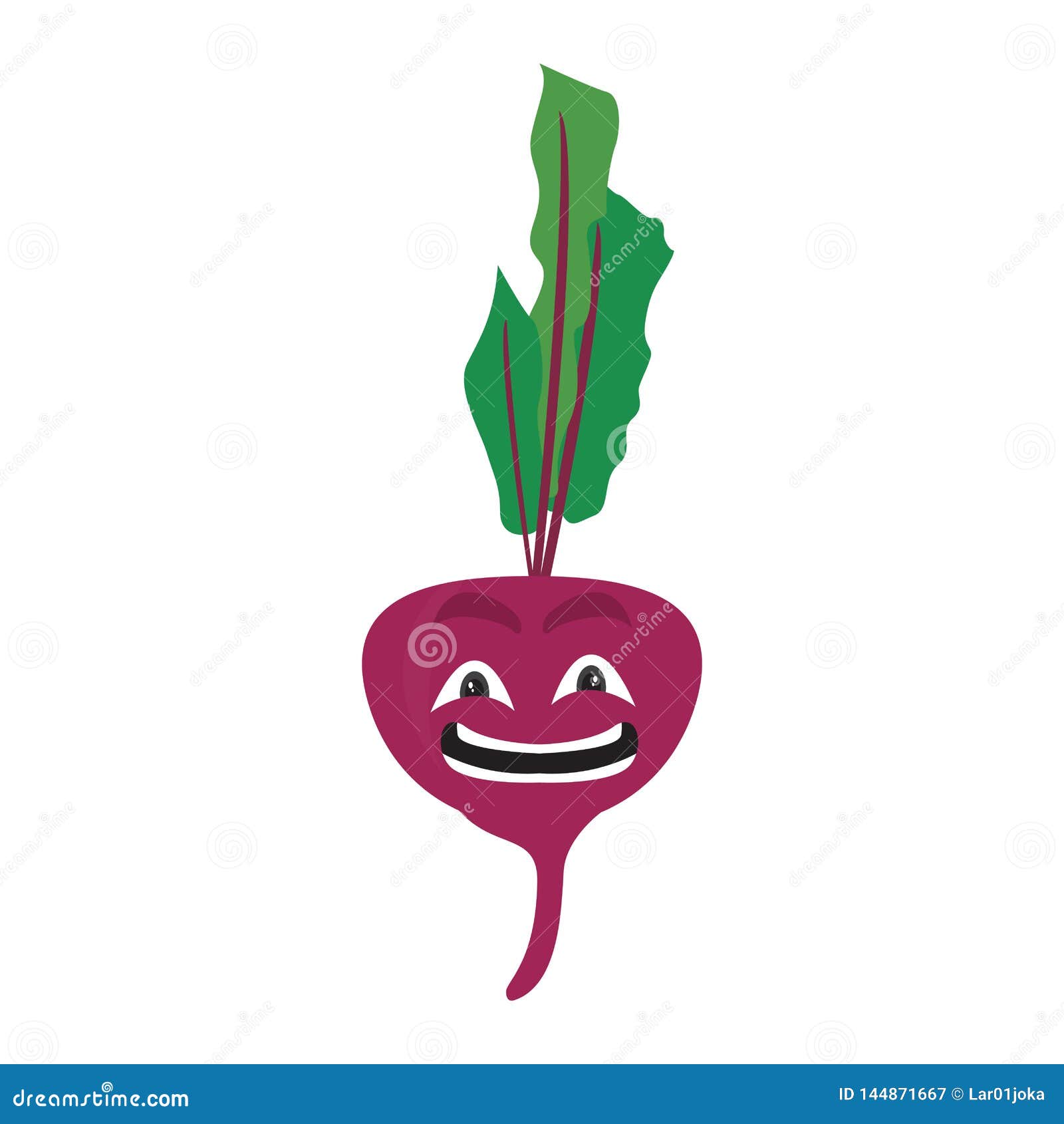Happy radish cartoon stock vector. Illustration of face - 144871667
