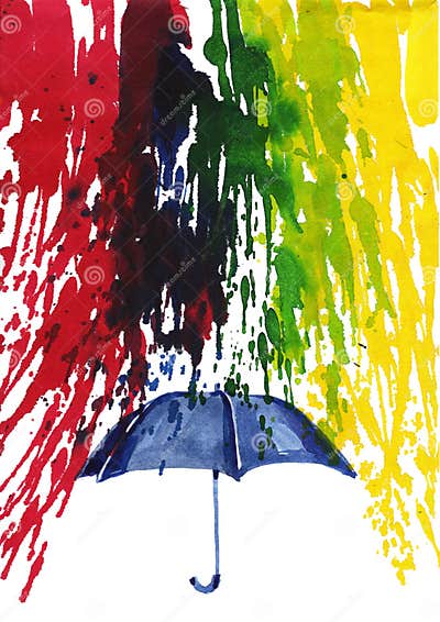 Happy rain stock illustration. Illustration of cloudburst - 21782458